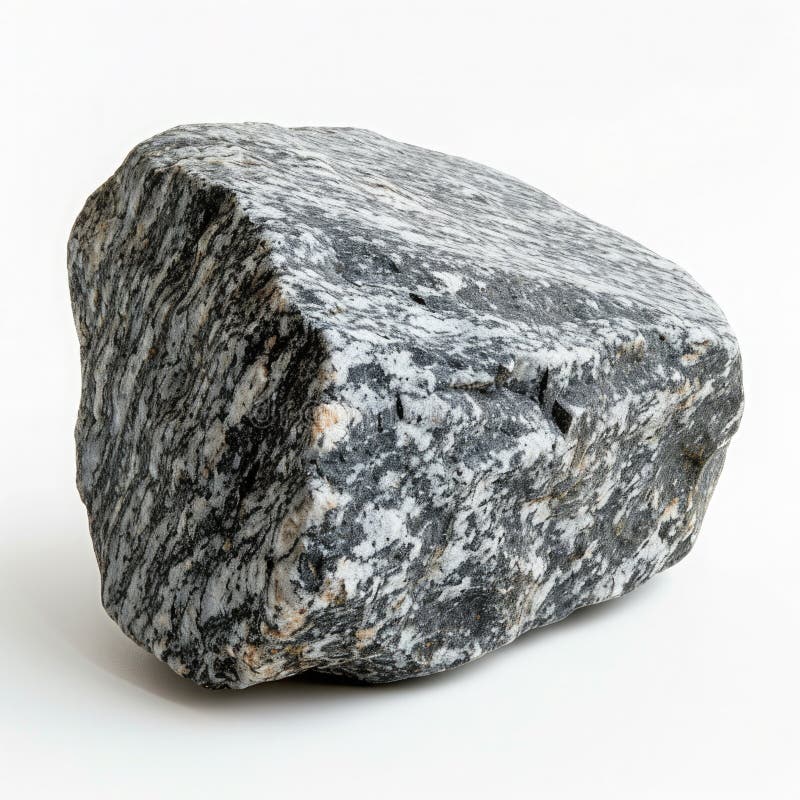Granite Stone on White Background Stock Image - Image of sturdy ...