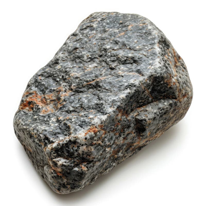 Granite Stone on White Background Stock Image - Image of robust, sturdy ...