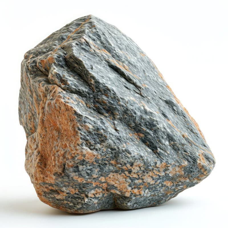 Granite Stone on White Background Stock Image - Image of solid ...