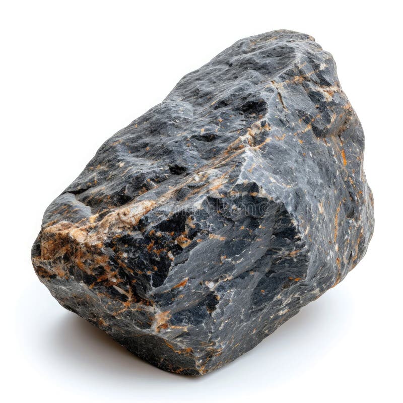 Granite Stone on White Background Stock Photo - Image of robust, sturdy ...