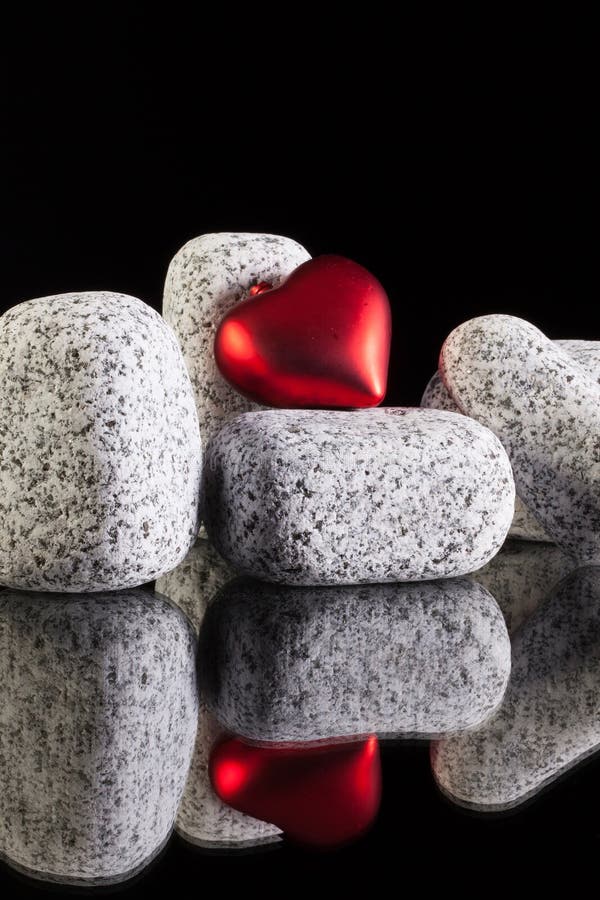 Granite Stones and Love Symbol Stock Photo - Image of desk, empty: 47909710