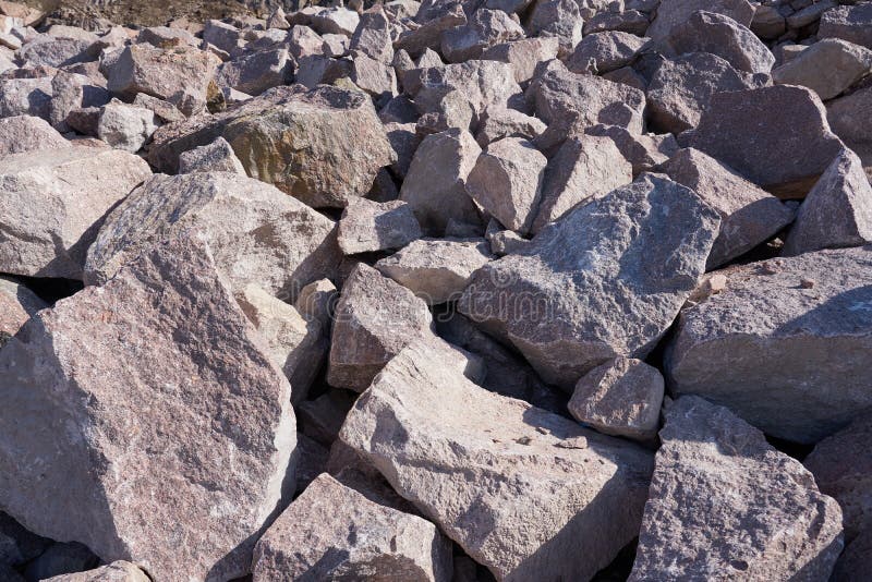 Granite Stones in the Quarry As a Background. Stock Photo - Image of ...