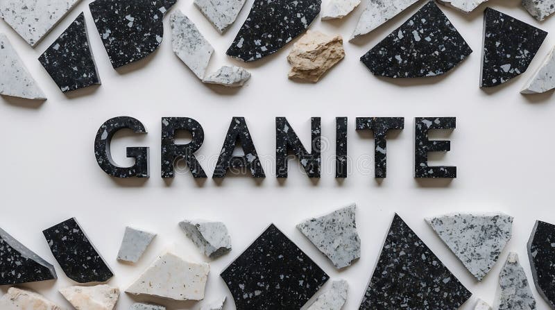 Granite Texture Composition Featuring Various Stone Fragments Arranged ...