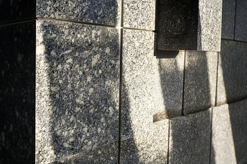 Granite Wall Close-up, Coarse Grain and Light Reflection Visible ...
