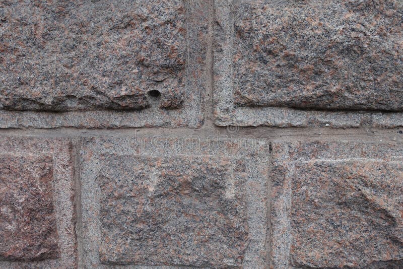 Granite Wall Made In Rustication Technique Stock Photo - Image of ...