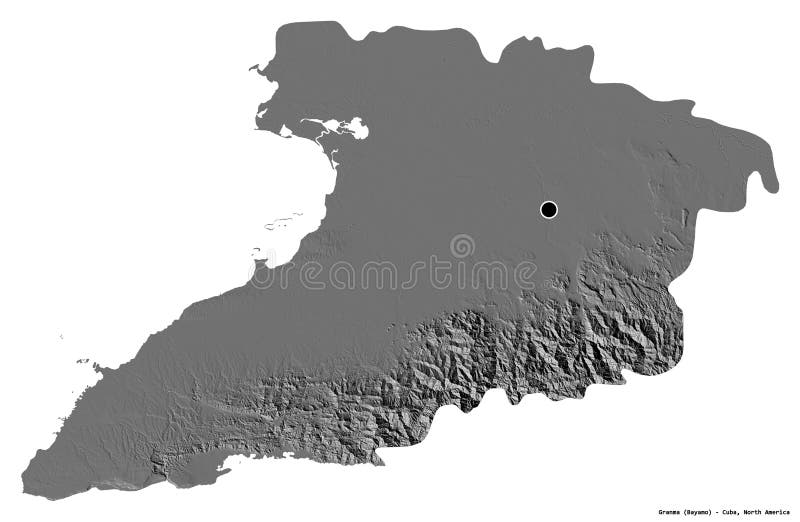 Granma, Province of Cuba, on White. Bilevel Stock Illustration ...