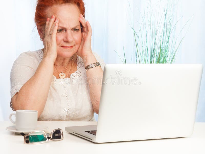 Granny confused stock image. Image of retirement, cheerful - 27299053