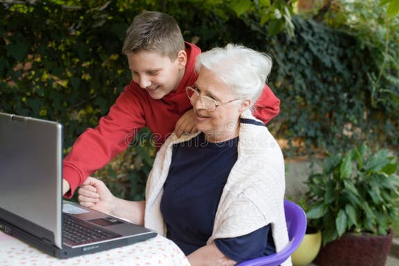 4,760 Grandson Cames Granny Stock Photos - Free & Royalty-Free Stock ...