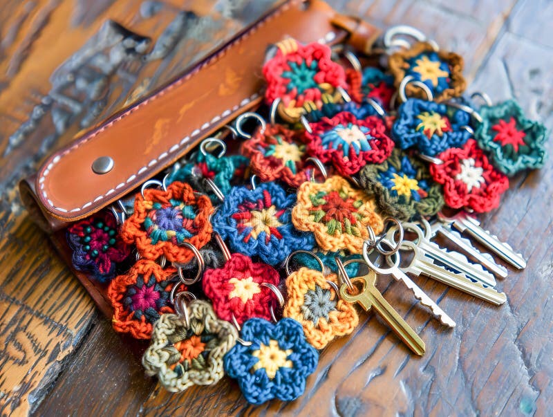 Granny Square Crochet Art stock illustration. Illustration of style ...