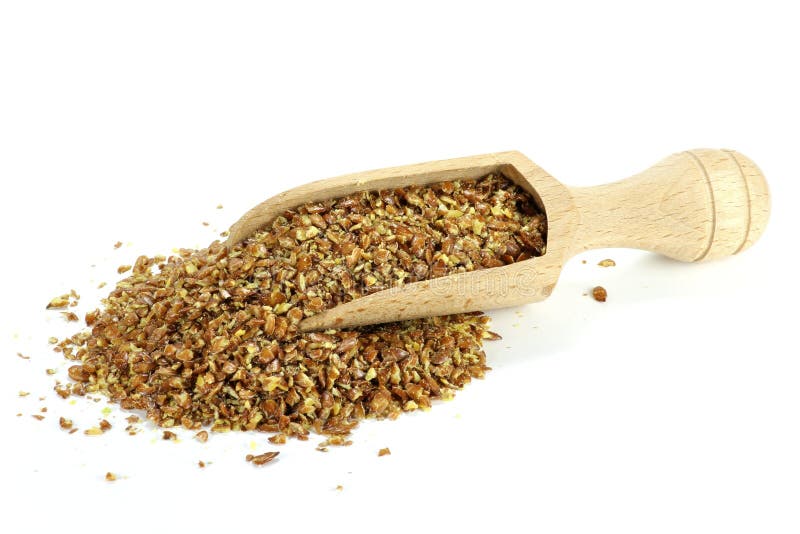 Grano Da Macinare Del Seme Di Lino Fotografia Stock - Immagine di ...