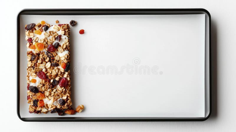 Granola Bar with Dried Fruit and Nuts on Tray for Delicious Healthy ...