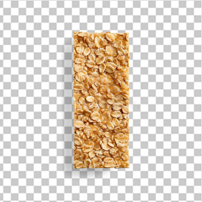 Granola Bar with Oats on a Transparent Background Stock Image ...