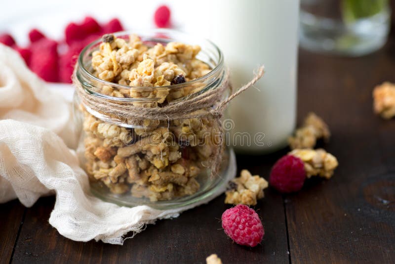 Granola with berries stock image. Image of cranberry - 74986935