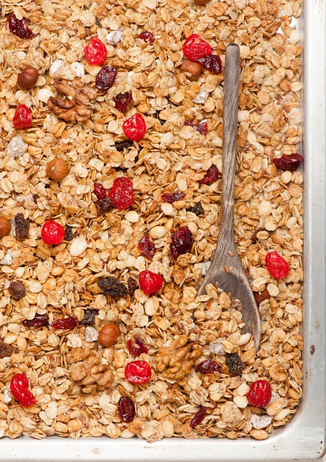 Granola with Berries and Nuts Stock Photo - Image of homemade ...