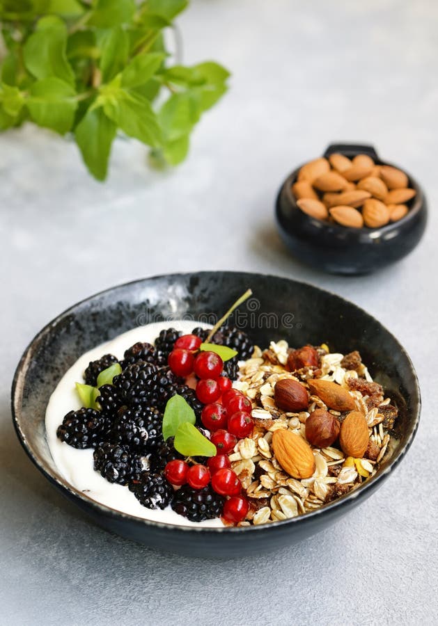 Granola Muesli for Breakfast Stock Photo - Image of diet, dessert ...