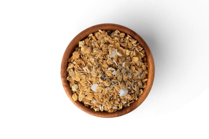 Granola Muesli Isolada Em Fundo Branco. Foto de Stock - Imagem de ...