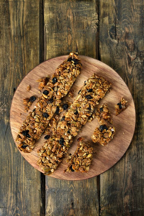 Granola pieces, top view stock photo. Image of protein - 66254190