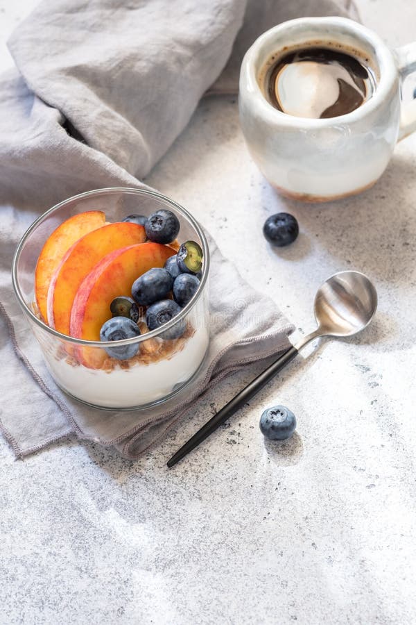 Granola and Yogurt with Fresh Berries Stock Photo - Image of breakfast ...