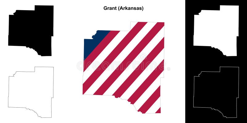 Grant outline map stock vector. Illustration of vector - 323808337