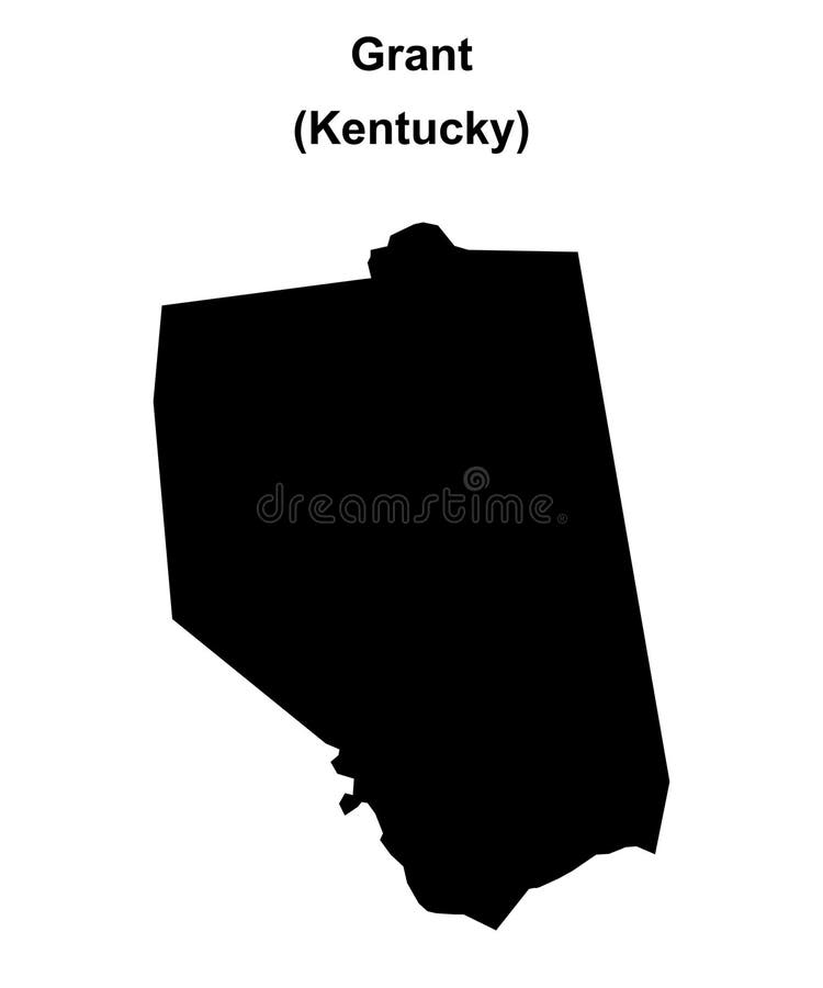 Grant outline map stock vector. Illustration of counties - 361597498