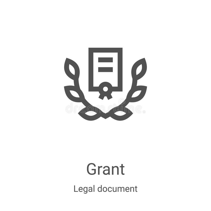 Grant Icon Vector. Certificate, Diploma Symbol in Outline Style ...