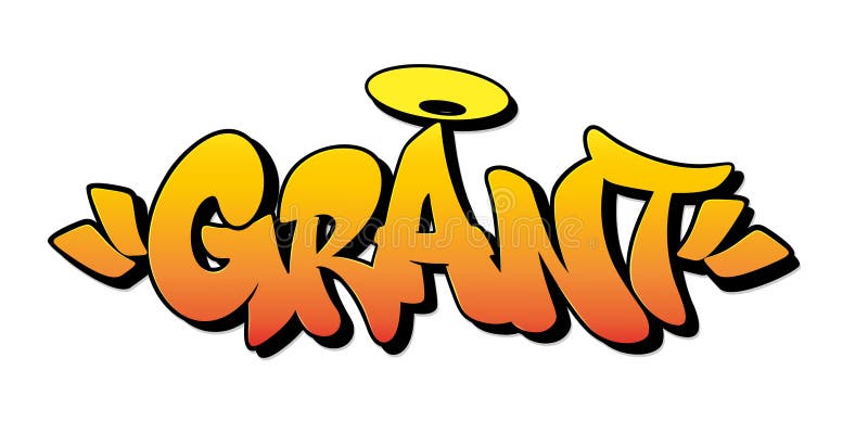 Grant Name in Graffiti Style. Vector Illustration. Stock Illustration ...