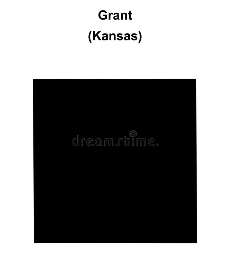 Grant outline map stock illustration. Illustration of silhouette ...