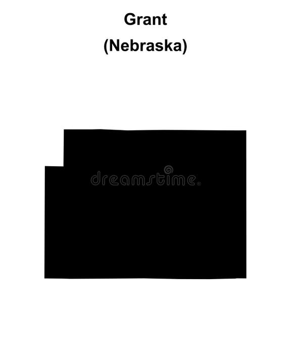 Grant outline map stock vector. Illustration of nebraska - 361725714
