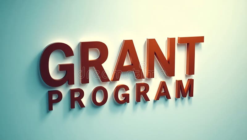 Grant Program Text in Bold Letters on a Clean Background Stock ...