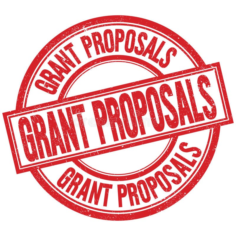 GRANT PROPOSALS Written Word on Red Stamp Sign Stock Illustration ...