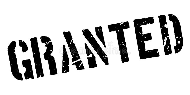 Granted rubber stamp stock vector. Illustration of authorised - 99233785