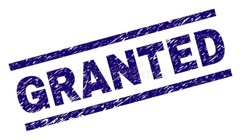 Grunge Textured GRANTED Stamp Seal Stock Vector - Illustration of ...