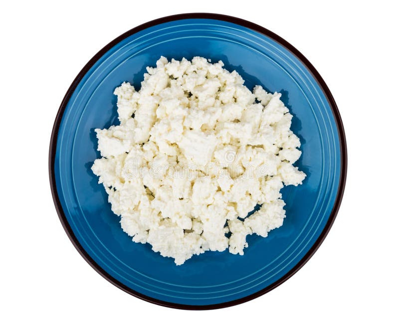 Granular Curd on Blue Glass Plate Stock Image - Image of plate, grained ...