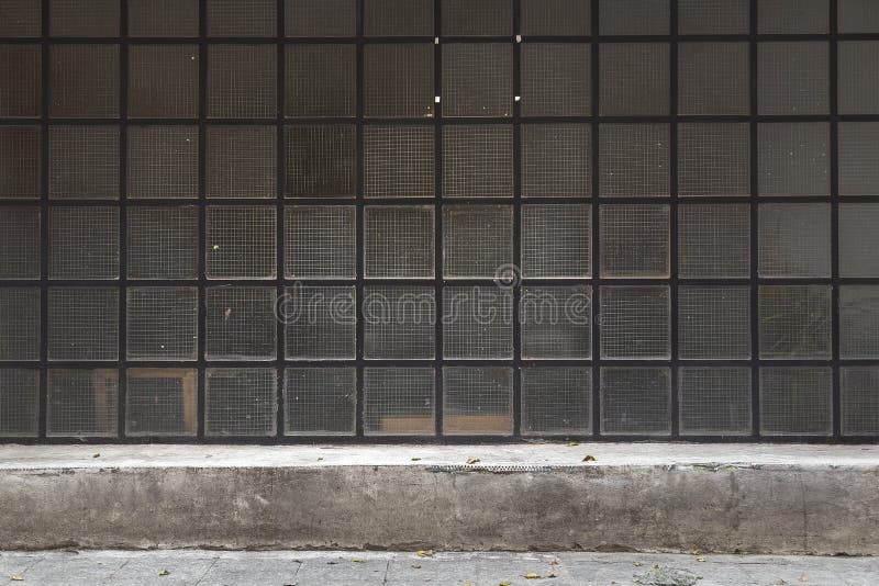 Granular Glass Window in Front of the Building Stock Image - Image of ...