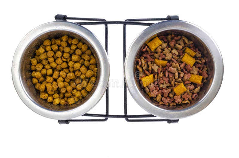 Granular Pet Food Isolated on White Background Stock Image - Image of ...