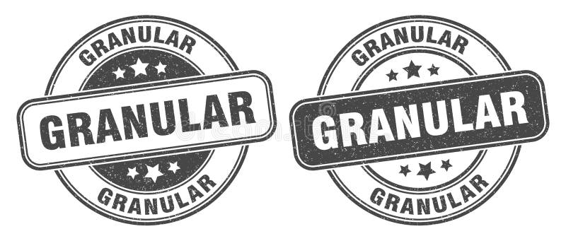 Granular Stamp. Granular Label. Round Grunge Sign Stock Vector ...
