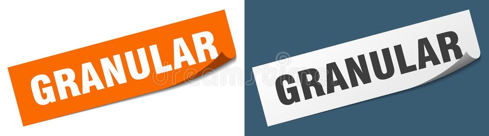 Granular Sticker. Granular Sign Set Stock Vector - Illustration of ...