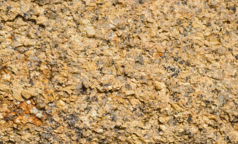 Granular Structure of Yellow-gray Granite Rock Close-up Stock Photo ...