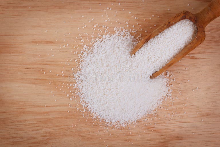 Granulated Cassava Tapioca on Wooden Background Stock Photo - Image of ...