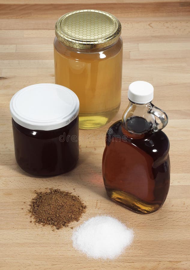 Granulated Sugar, Brown Sugar, Maple Syrup, Treacle and Honey Stock ...