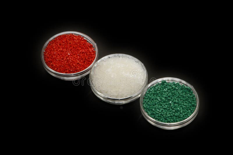Plastics Raw Material in the Colors of the Flag of Italy and Hungary ...