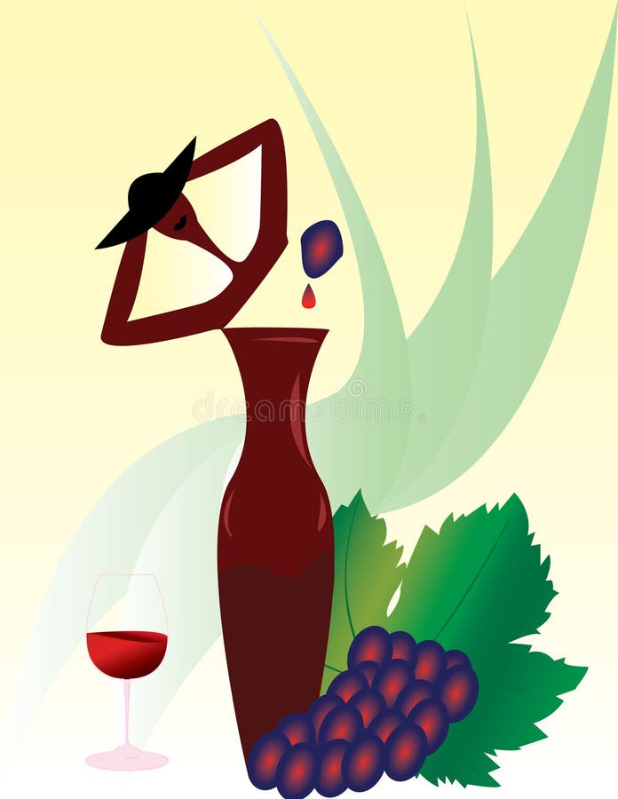 Red Wine Band Glass of Wine with Cheese Stock Vector - Illustration of ...