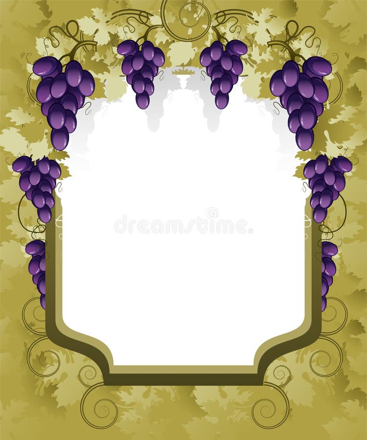 Grape purple frame connect stock vector. Illustration of border - 22398512