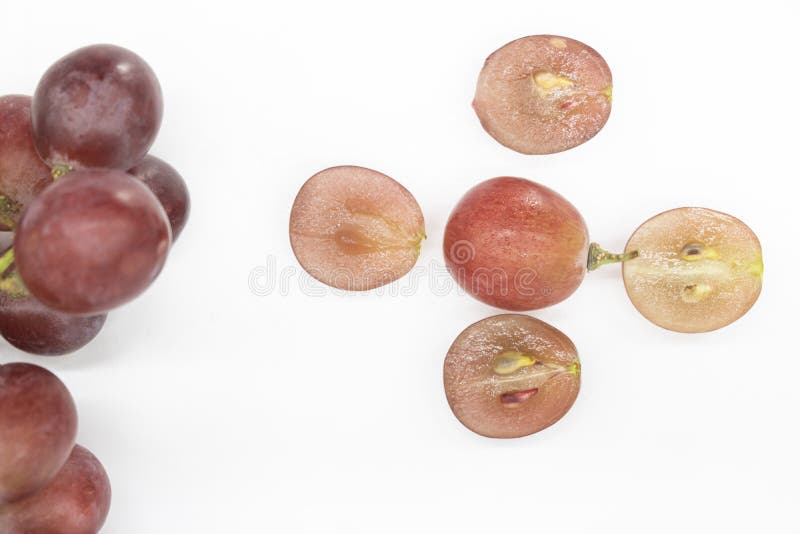 Grape Branch Isolated on White. with Clipping Path Stock Photo - Image ...