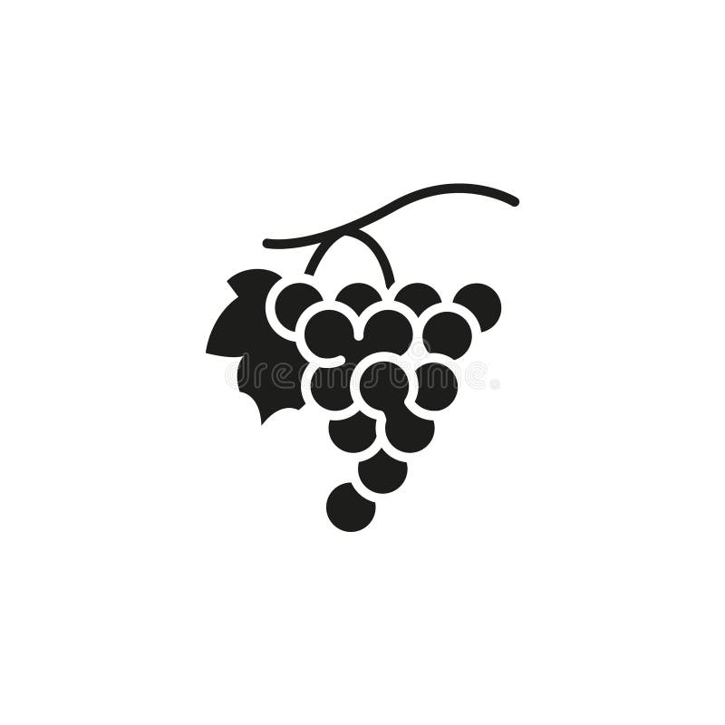 Grape Bunch Icon stock vector. Illustration of juicy - 380259481