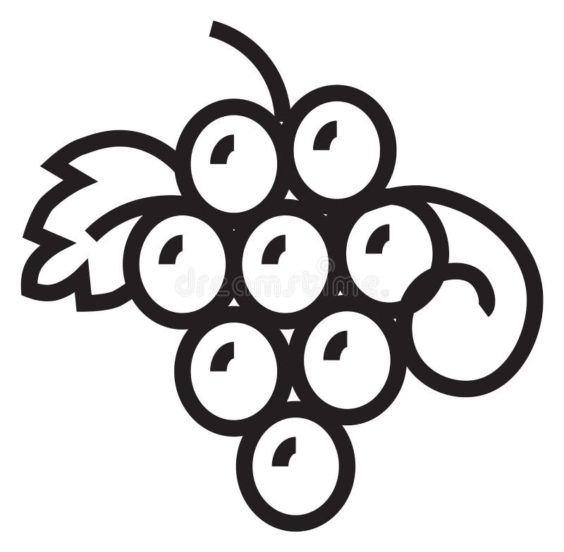 Grape Bunch Icon. Cartoon Natural Wine Berry Stock Vector ...