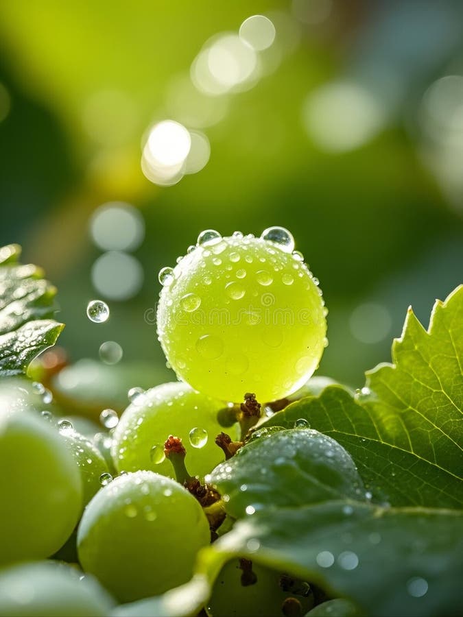 Grape Bunch in the Vineyard Stock Illustration - Illustration of season ...