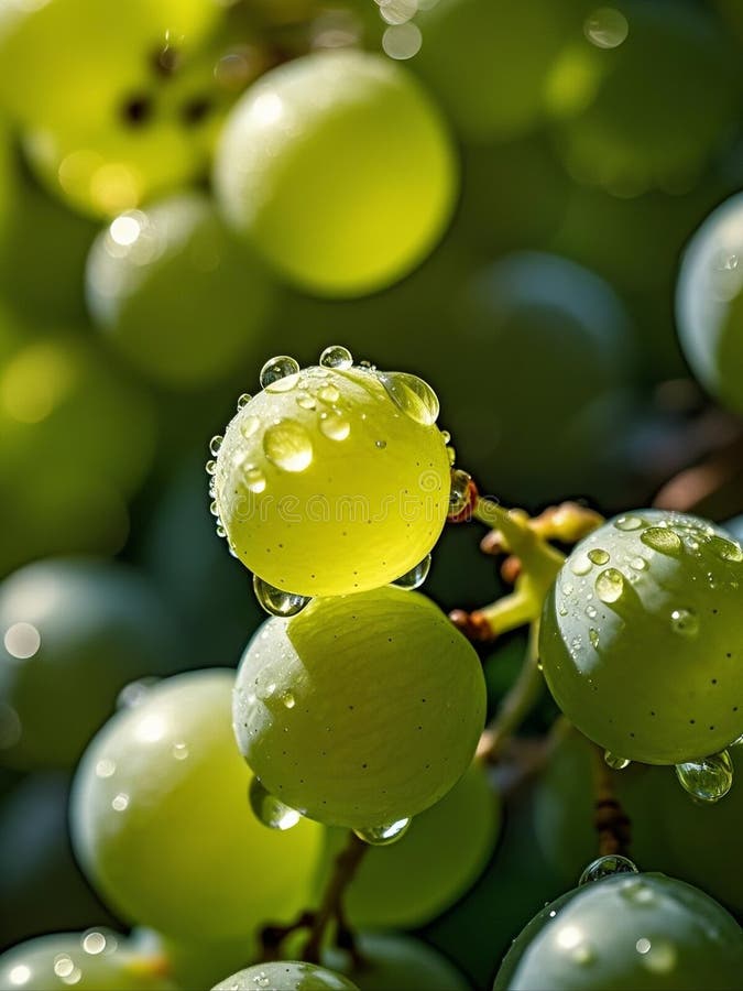 Grape Bunch in the Vineyard Stock Illustration - Illustration of ...