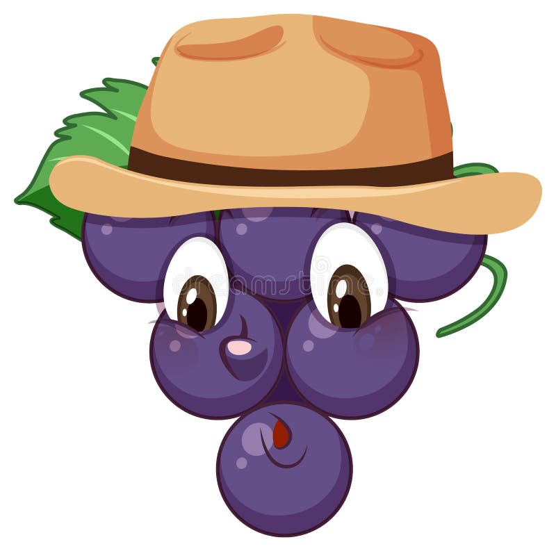 Grape cartoon stock illustration. Illustration of color - 21991964