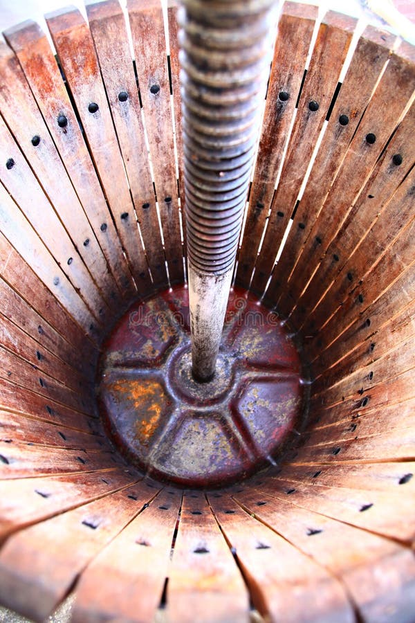 Grape crushing machine stock photo. Image of ancient - 27660802